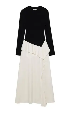 Simkhai Ornella Knit Satin Midi Dress