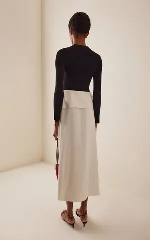 Simkhai Ornella Knit Satin Midi Dress