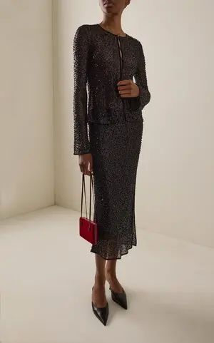 SIR. Cassia Sequined Mesh Top