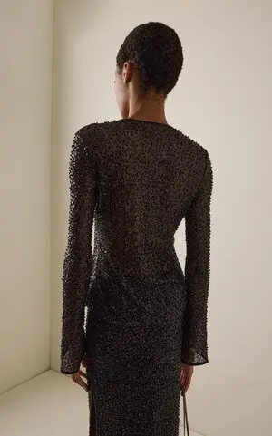 SIR. Cassia Sequined Mesh Top