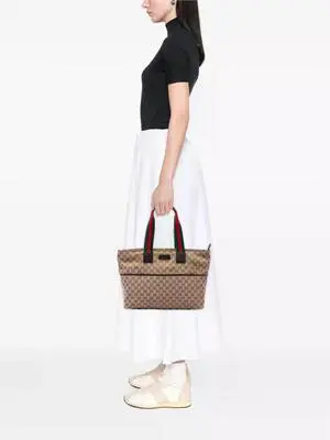 Gucci 2016-2026 Gg Canvas Web Tote Bag - Neutrals