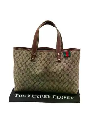 Gucci Gg Supreme Sherry Line Tote Bag