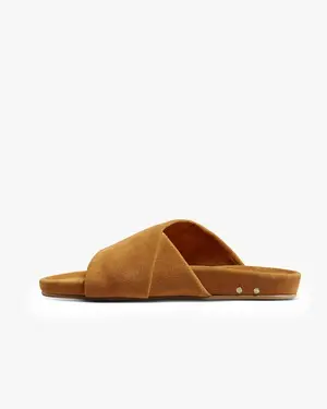 Beek Kea Suede Slide Sandal - Tan