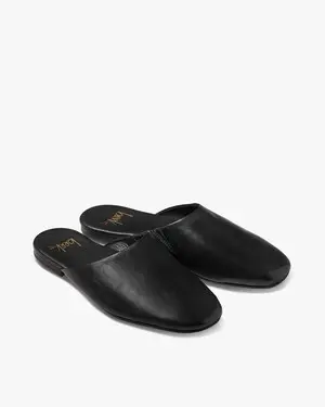Beek Blackbird Leather Mule - Black