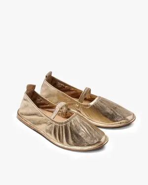 Beek Petey Leather Ballet Flat - Metallic