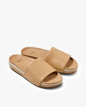 Beek Pelican Stripe Leather Platform Sandal