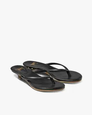Beek Corella Leather Kitten Heel Thong Sandal