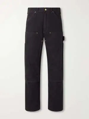 Polo Ralph Lauren Straight-leg Double-knee Cotton-canvas Trousers - Black