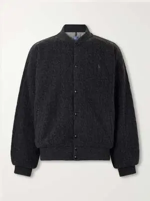 Polo Ralph Lauren Cable-knit Wool And Cashmere-blend Blouson Jacket - Gray