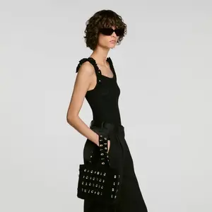 Sandro Knit Bag With Stones