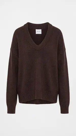 REFORMATION Jonie Cashmere Oversized Scoop Neck Sweater