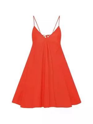 Another Tomorrow Sun Spaghetti-strap A-line Mini Dress