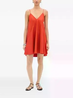 Another Tomorrow Sun Spaghetti-strap A-line Mini Dress