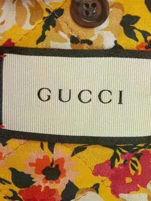 Gucci 2018 Appliqué Corduroy-trimmed Denim Jacket