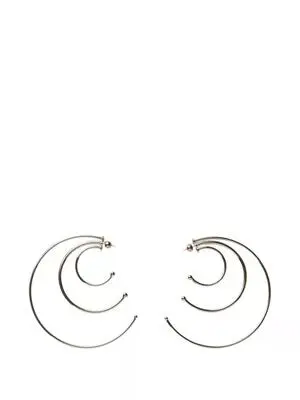 PANCONESI Pierced Solar Triple-hoop-design Earrings - Silver