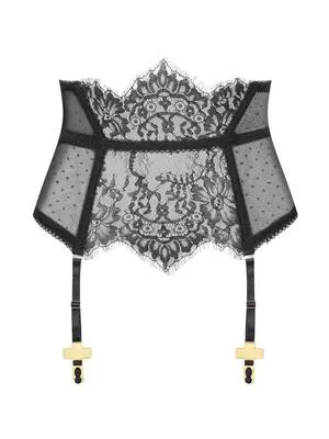 SCANDALE Inspiration Divine Lace-panel Waist Garter - Black