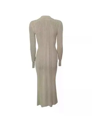 DION LEE Twist-detail Rib-knit Dress