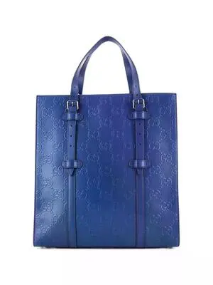 Gucci Gg Embossed Perforated Leather Medium Tote Bag
