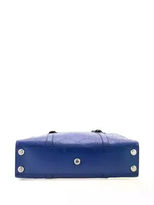 Gucci Gg Embossed Perforated Leather Medium Tote Bag