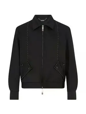 John Richmond Stud-embellished Zip-up Jacket - Black