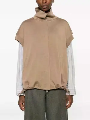 Max Mara Drawstring High-neck Gilet - Neutrals
