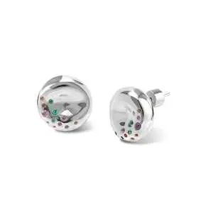 LAGOMIST Bagel Stud Earrings - Silver