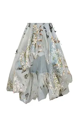Zimmermann Becoming Butterfly Silk-Blend Maxi Skirt Multi