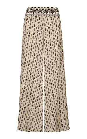 Johanna Ortiz Musical Silk Wide-leg Pants - Multi