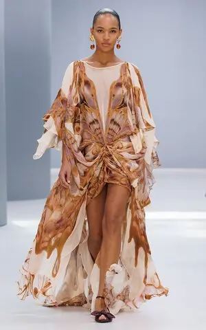 Zimmermann Motion Burnout Silk-blend Mini Dress