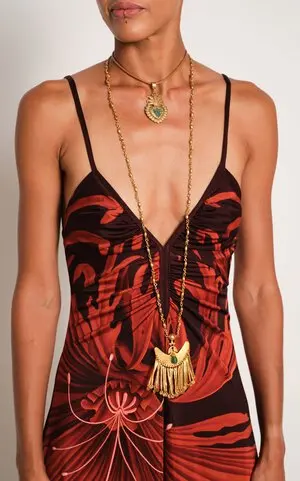Johanna Ortiz Nuestra Tierra Jersey Midi Dress