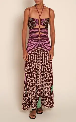 Johanna Ortiz Rio Andaluz Jersey Midi Dress