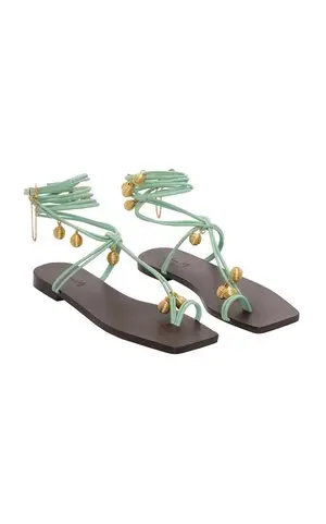 Johanna Ortiz The Mystic Blossom Sandals - Green