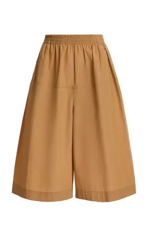 Victoria Beckham Taffeta Bermuda Shorts - Brown