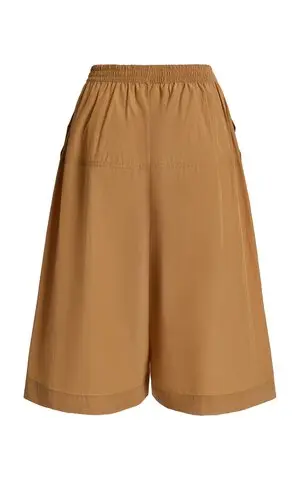 Victoria Beckham Taffeta Bermuda Shorts - Brown