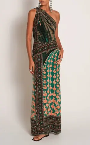 Johanna Ortiz Destino Libre Silk Maxi Dress