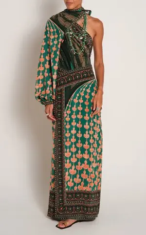 Johanna Ortiz Destino Libre Silk Maxi Dress