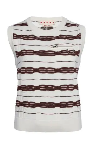 Marni Knit Wool Crop Top - Multi