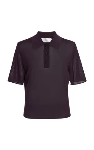 Victoria Beckham Knit Cotton Polo Black