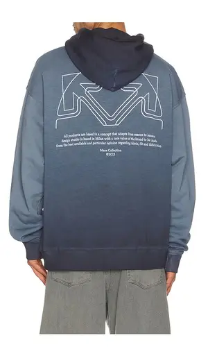 Off-White Offline Half Arrow Skate Hoodie In Blue - Cloud Blu Graphite