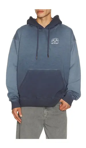 Off-White Offline Half Arrow Skate Hoodie In Blue