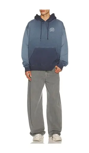 Off-White Offline Half Arrow Skate Hoodie In Blue