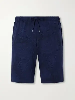 Derek Rose Derek Rose - London Printed Stretch-Modal Jersey Drawstring Pyjama Shorts - Men - Blue - S Blue