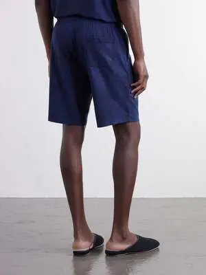 Derek Rose London Printed Stretch-modal Jersey Drawstring Pyjama Shorts