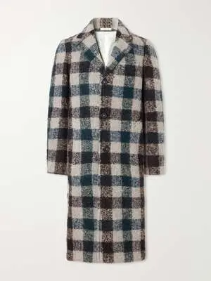 Massimo Alba Mercury Checked Brushed Wool-blend Coat - Multi