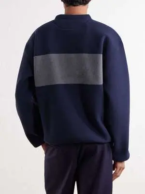 Aimé Leon Dore Logo-embroidered Two-tone Fleece Sweatshirt