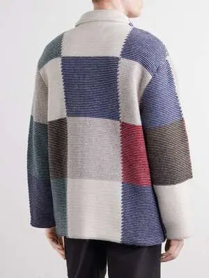 Aimé Leon Dore Patchwork Intarsia-knit Wool-blend Jacket