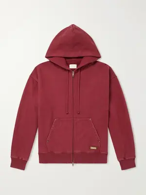 Aimé Leon Dore Cotton-jersey Zip-up Hoodie - Red