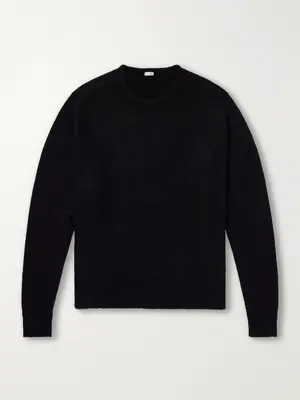 A.PRESSE Brushed Cashmere Sweater - Black