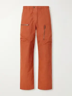 Aimé Leon Dore Aviator Straight-leg Cotton-canvas Trousers - Orange