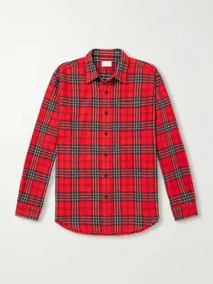 Aimé Leon Dore Checked Cotton-flannel Shirt - Red